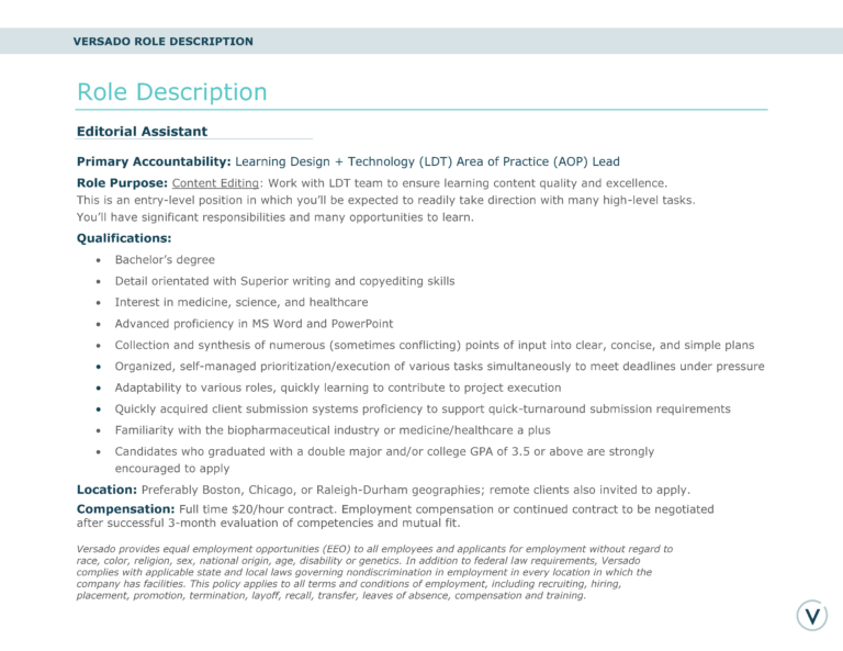 Editorial Assistant Job Description Versado editorial-assistant-job-description-versado